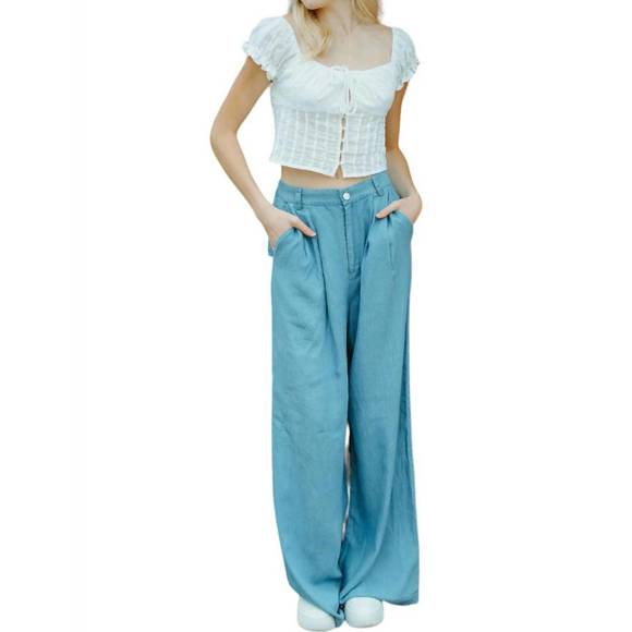 Mable | Pants & Jumpsuits | New Mable Tencel Trouser Pants In Denim ...